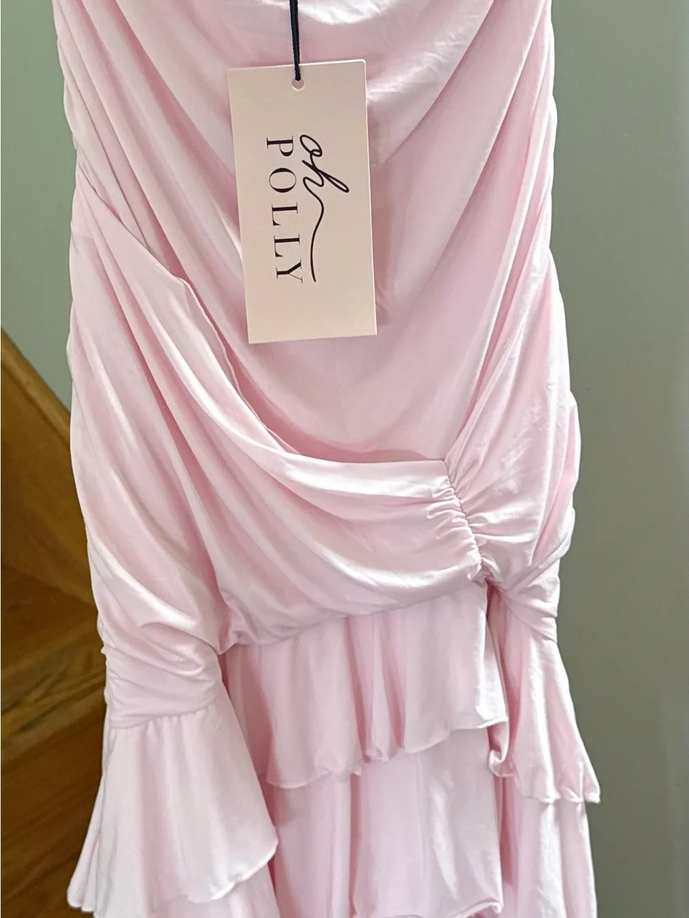 Oh Polly | Dresses | Oh Polly Blush Pink Satin Dress | Poshmark